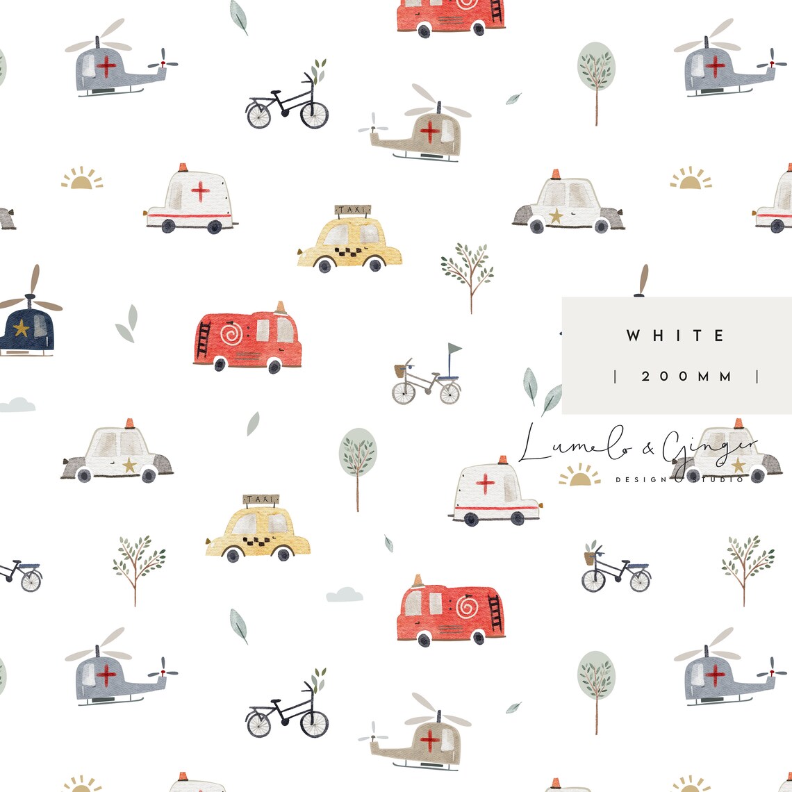 Traffic Cars Helicopter Roads Seamless Fabric Design - Etsy