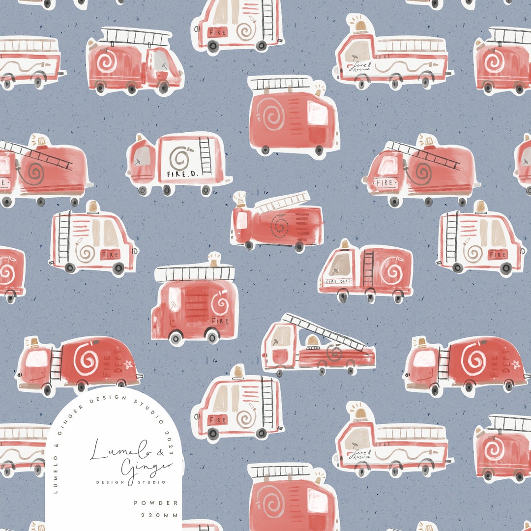 Etched Neenaw Fire Engines, Rescue, Boy, Unisex, Outline Seamless ...