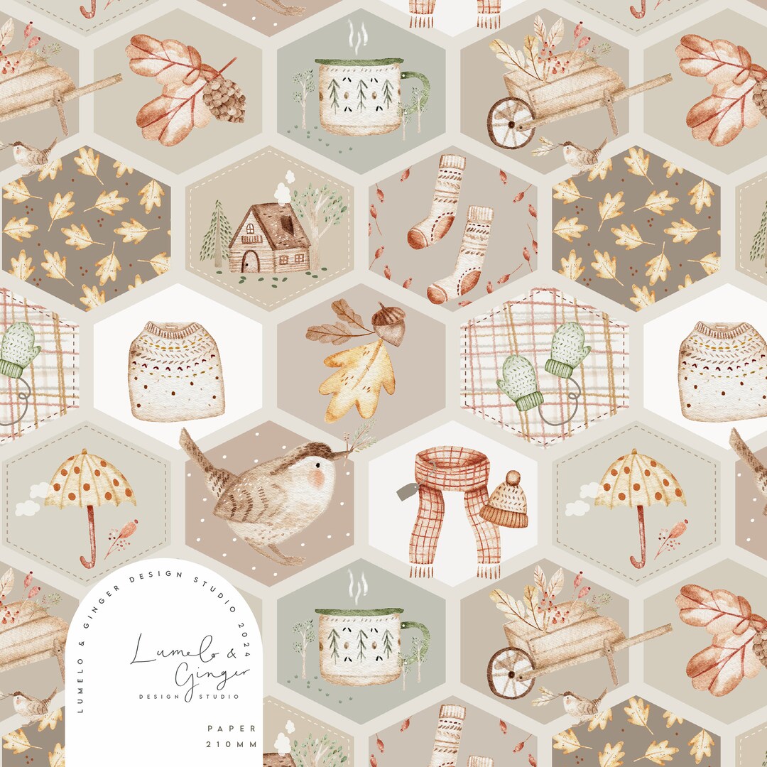 Pippa Quilt, Autumn, Wren, Scarf, Jumper, Cozy, Non Exclusive Seamless ...