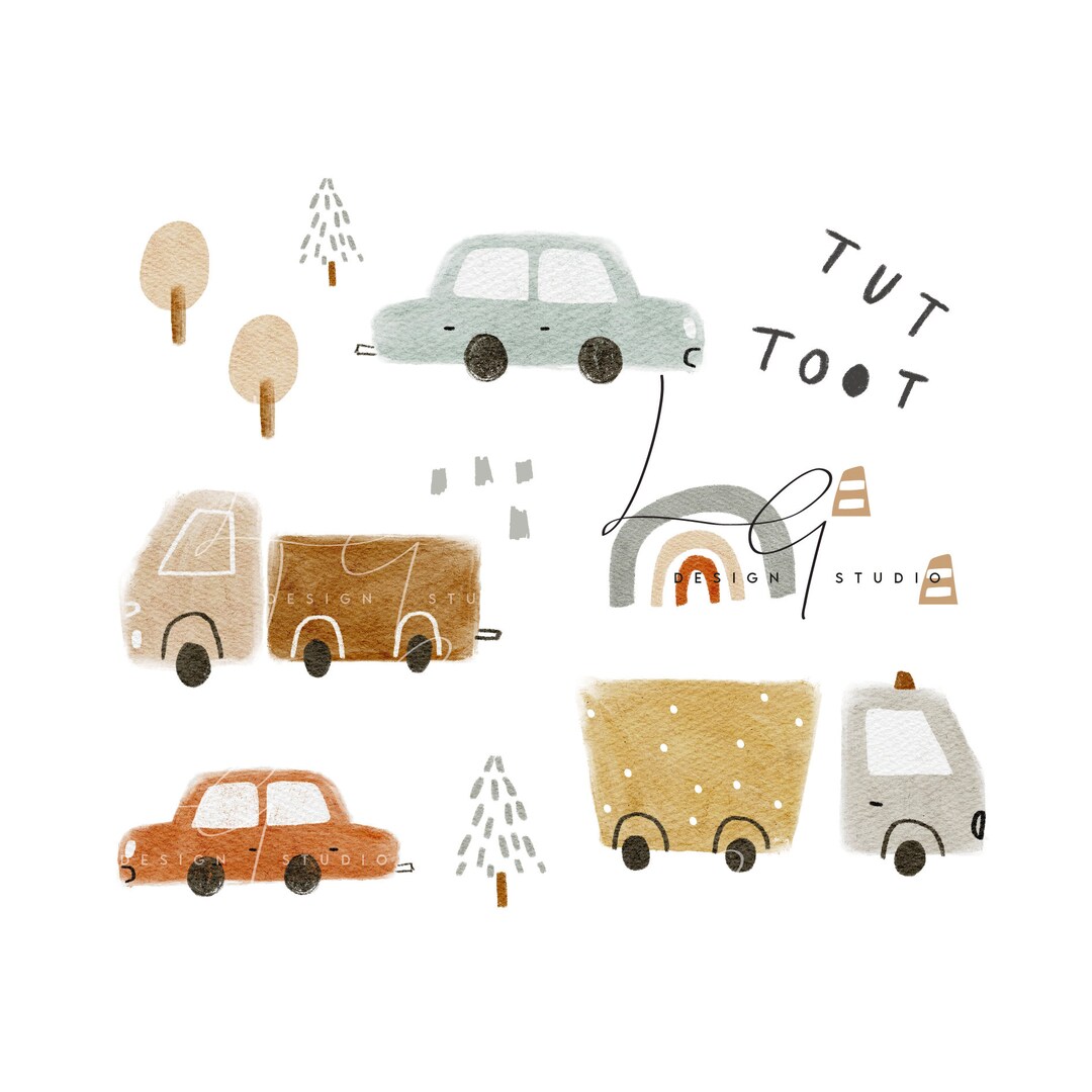To Town, Car, Rainbow, Happy, Toot Toot, PNG Sublimation File, Transfer ...