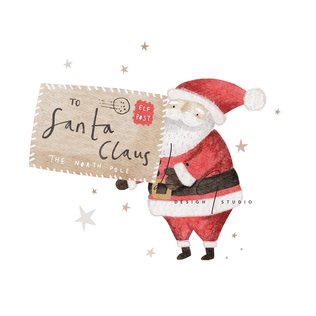 Dear Santa, Father Christmas, Letter to Santa Claus, PNG Sublimation ...