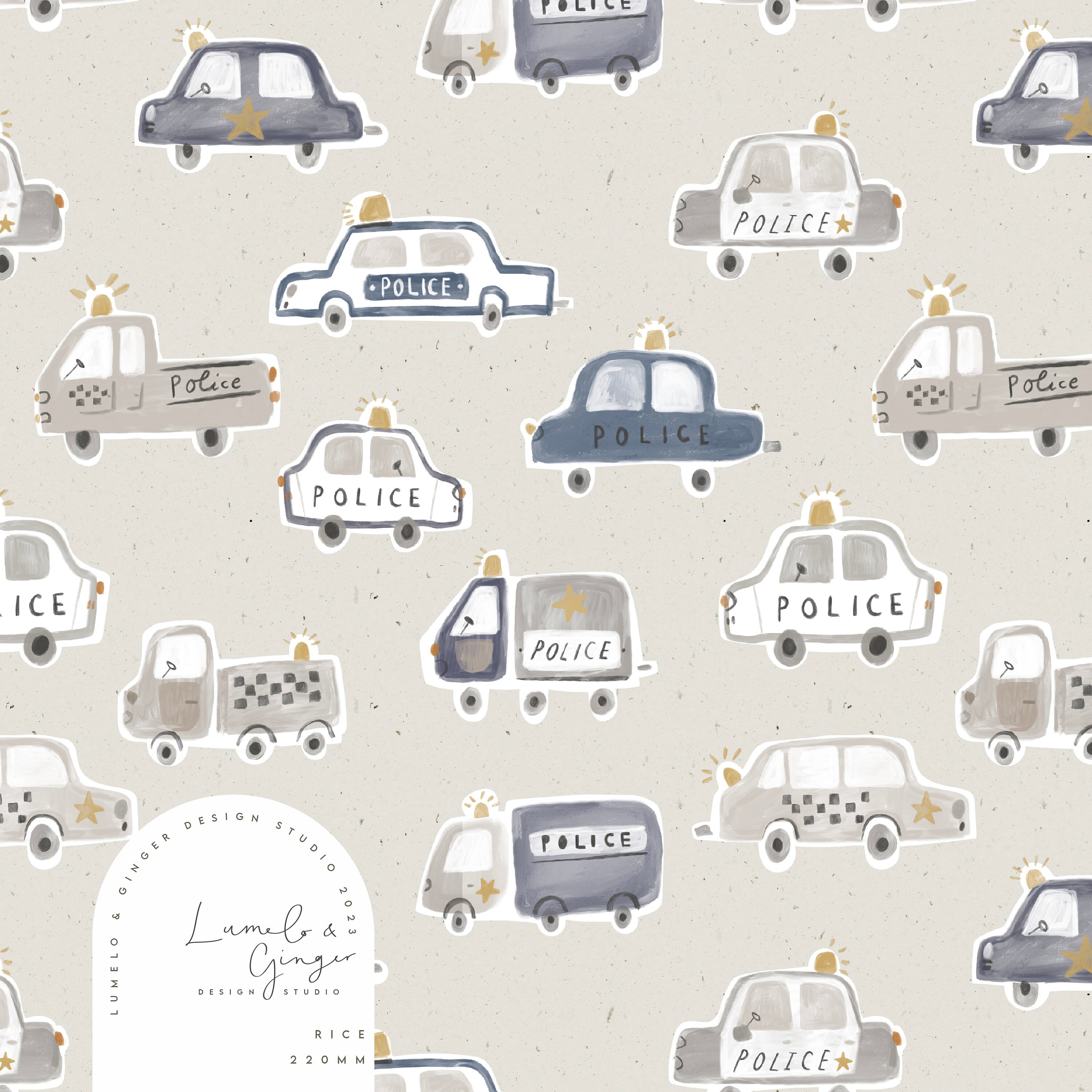 Patrol, Police Cars, Emergency Vehicle, Etched, Outline Seamless Fabric ...