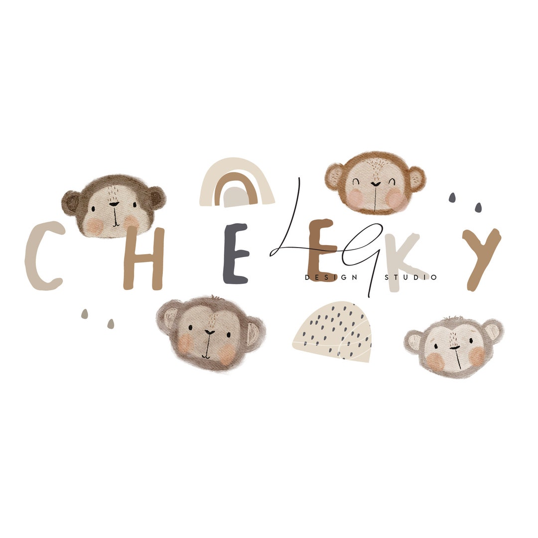 Troop, Monkey, Little Monkey, You're so Cheeky, Animal Head, Cute PNG ...