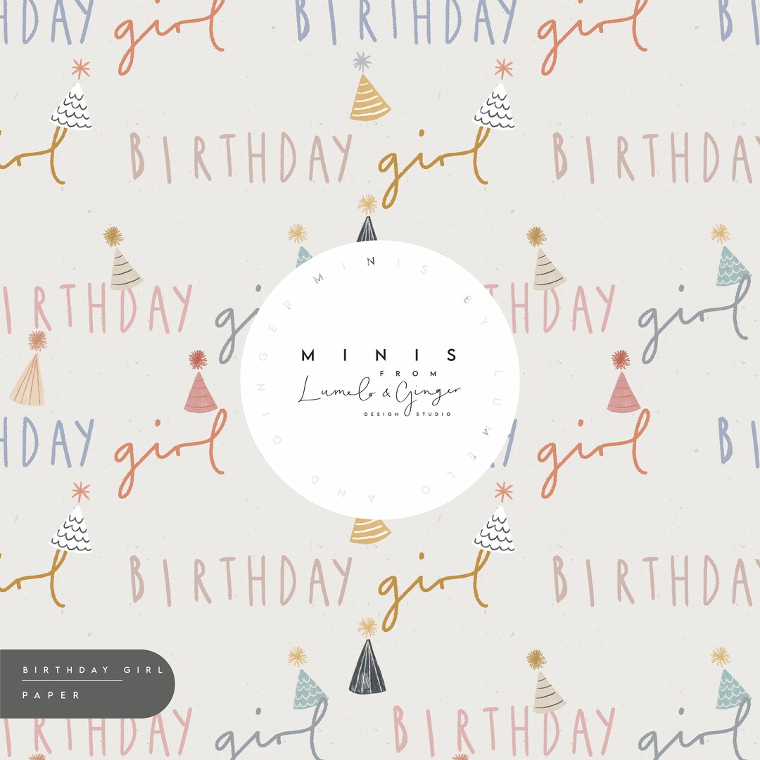 MINI, Birthday Boy, Simple, Party Hat, Seamless Fabric Design, Repeat ...