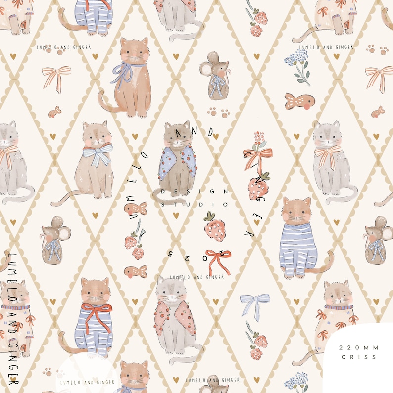 Aloof, Cats, Kitten, Cute, Sketched, Modern, Watercolour, TOKEN, Non ...