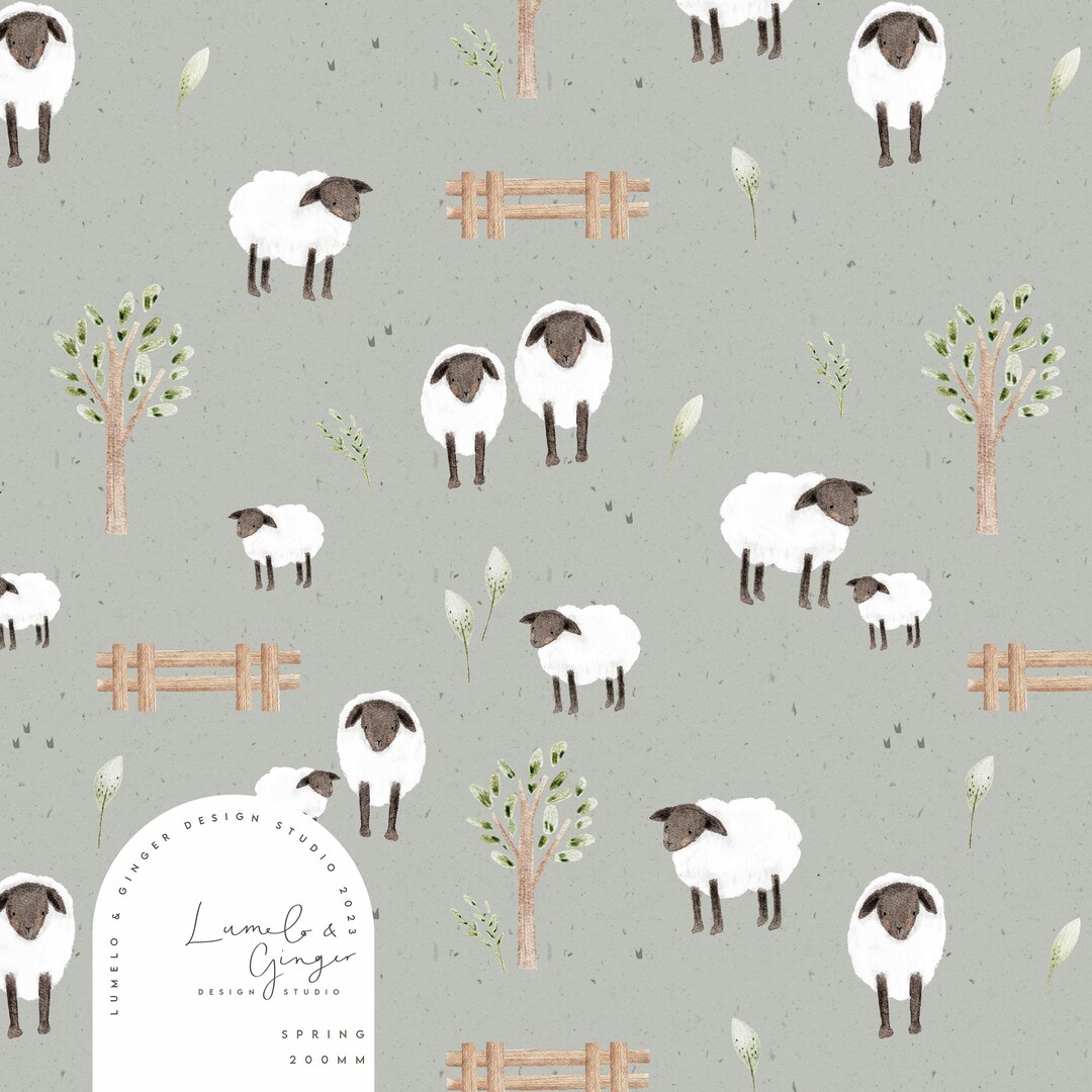 Sheep, Field, Farm, Spring at Gingers, Meadow, Cute, Lambs, Seamless ...