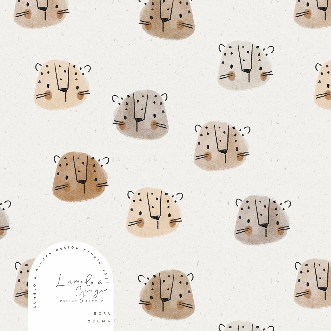 Animal Heads, Wild Animal, Leopard, Loen, Wild Child, Seamless Fabric ...
