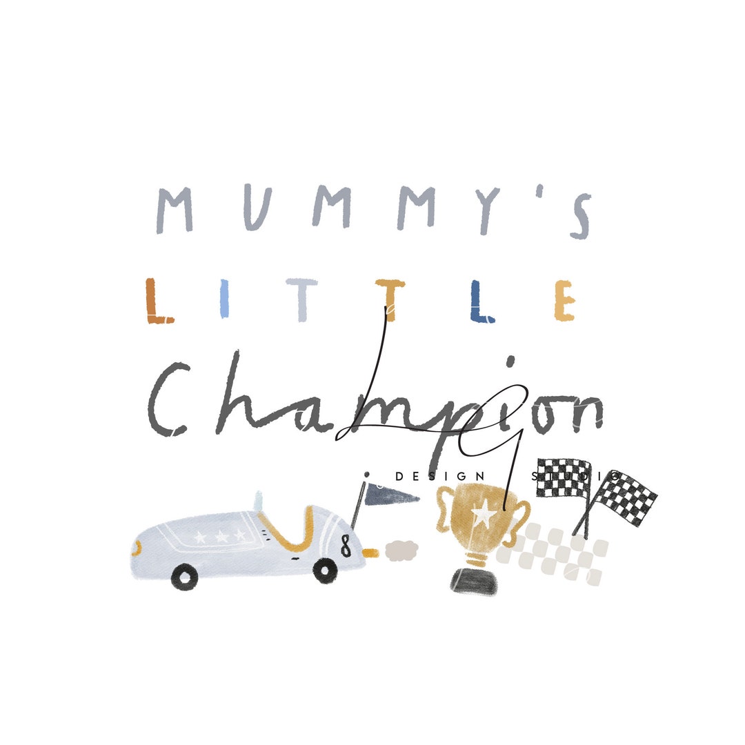 Race Car, Champion, Mummy and Daddy Bundle, X2 PNG, Children's Clothing ...
