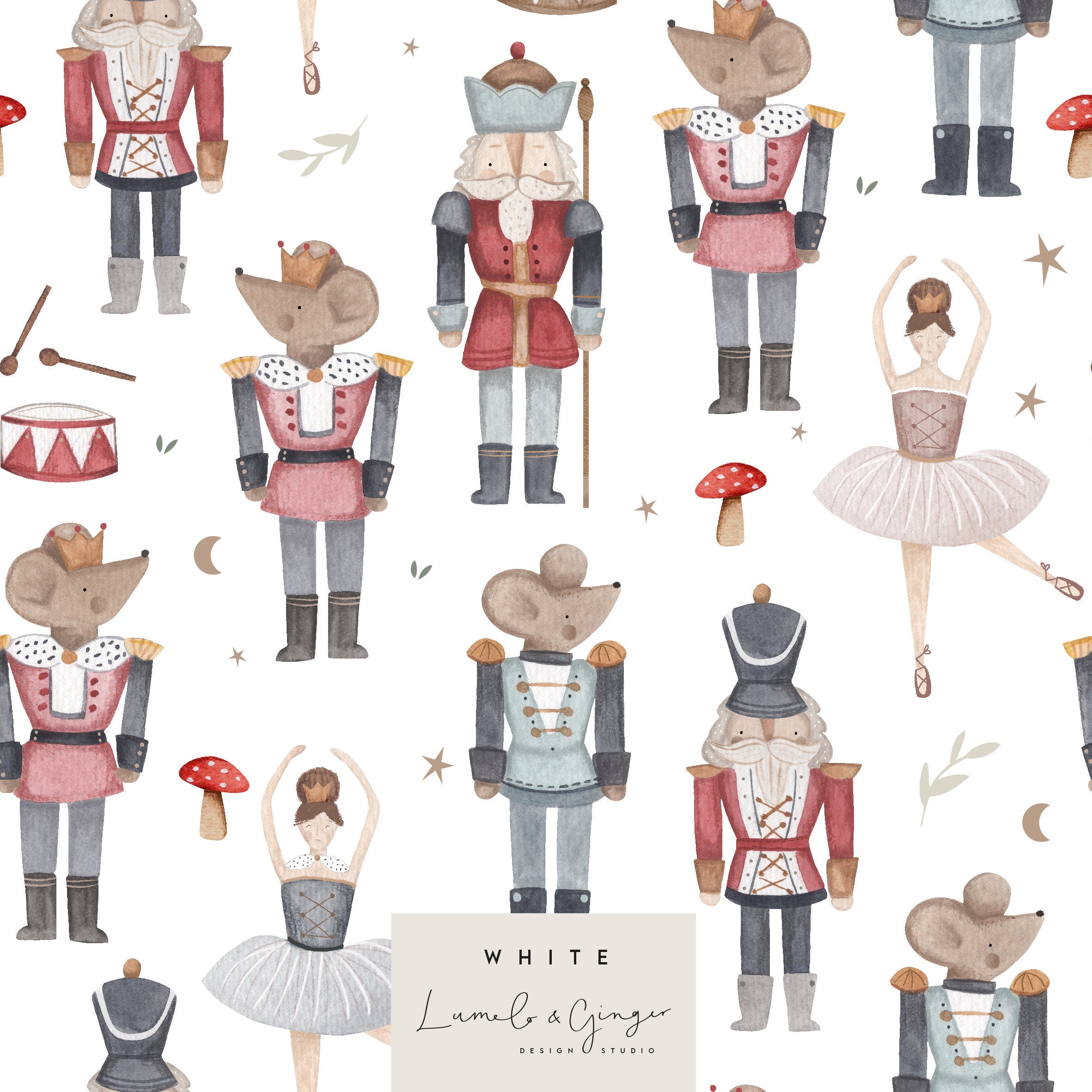 The Hall Ballerina Nutcracker Soldier Mouse King Seamless - Etsy