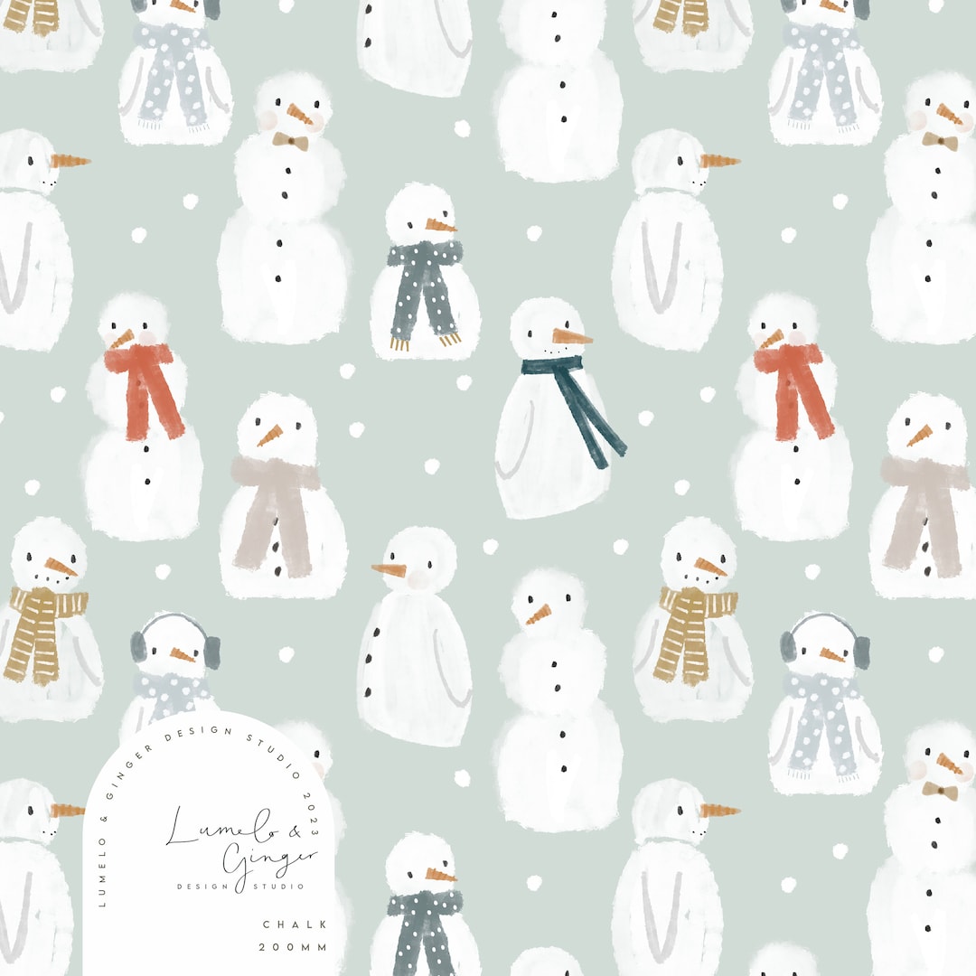 Snowman, Snowy, Winter, Seamless Fabric Design,repeat Tile, Pattern ...