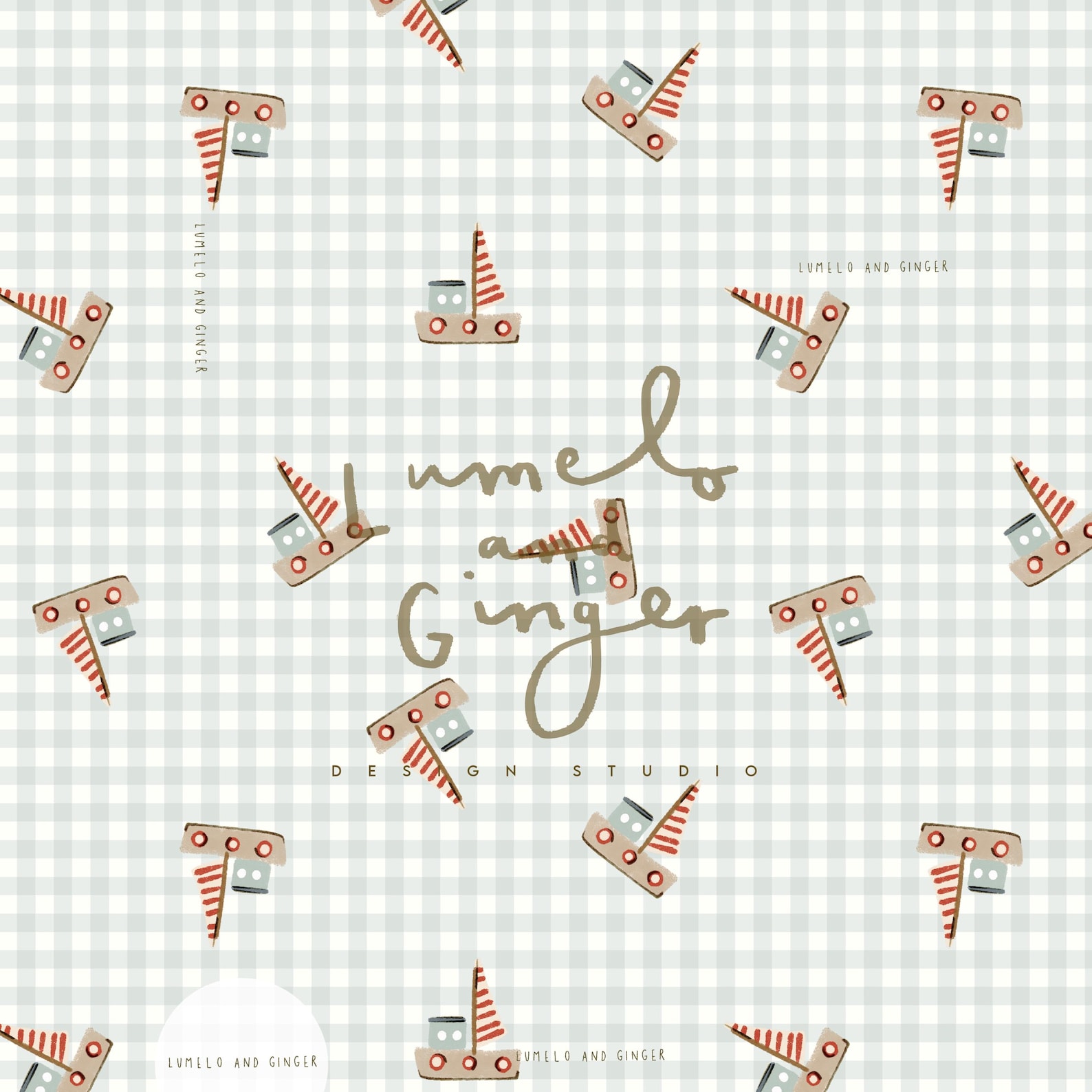 MINI, Apple, Fruit, Summer, Checker, Seamless Fabric Design, Repeat ...