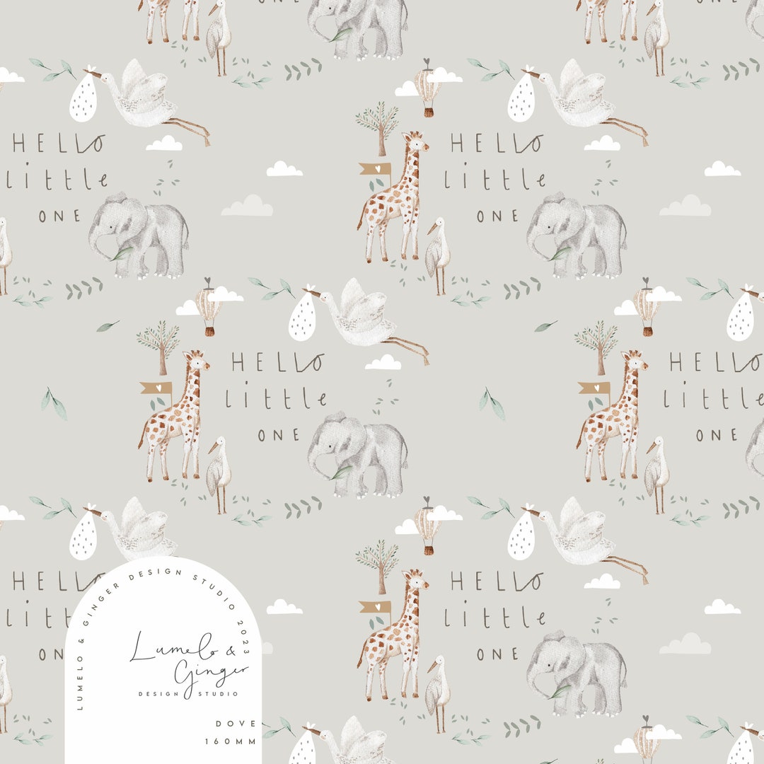 Hello Little One, New Baby, Gender Reveal, Unisex, Seamless Fabric ...