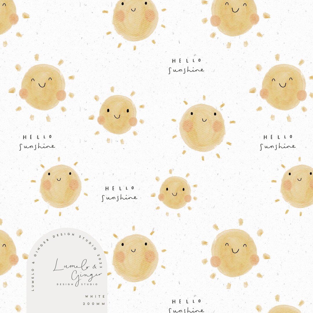 Sunny, Happy Sunshine, Hello Little Sunshine, Spring Summer, Seamless ...