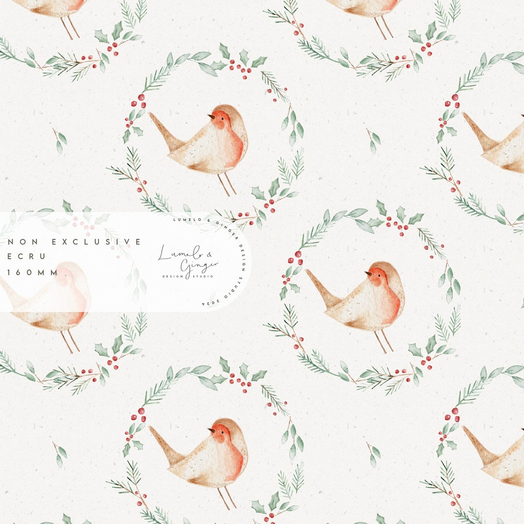 Tidings, Robin, Wreath, Foliage, Watercolour, Christmas, Children's ...