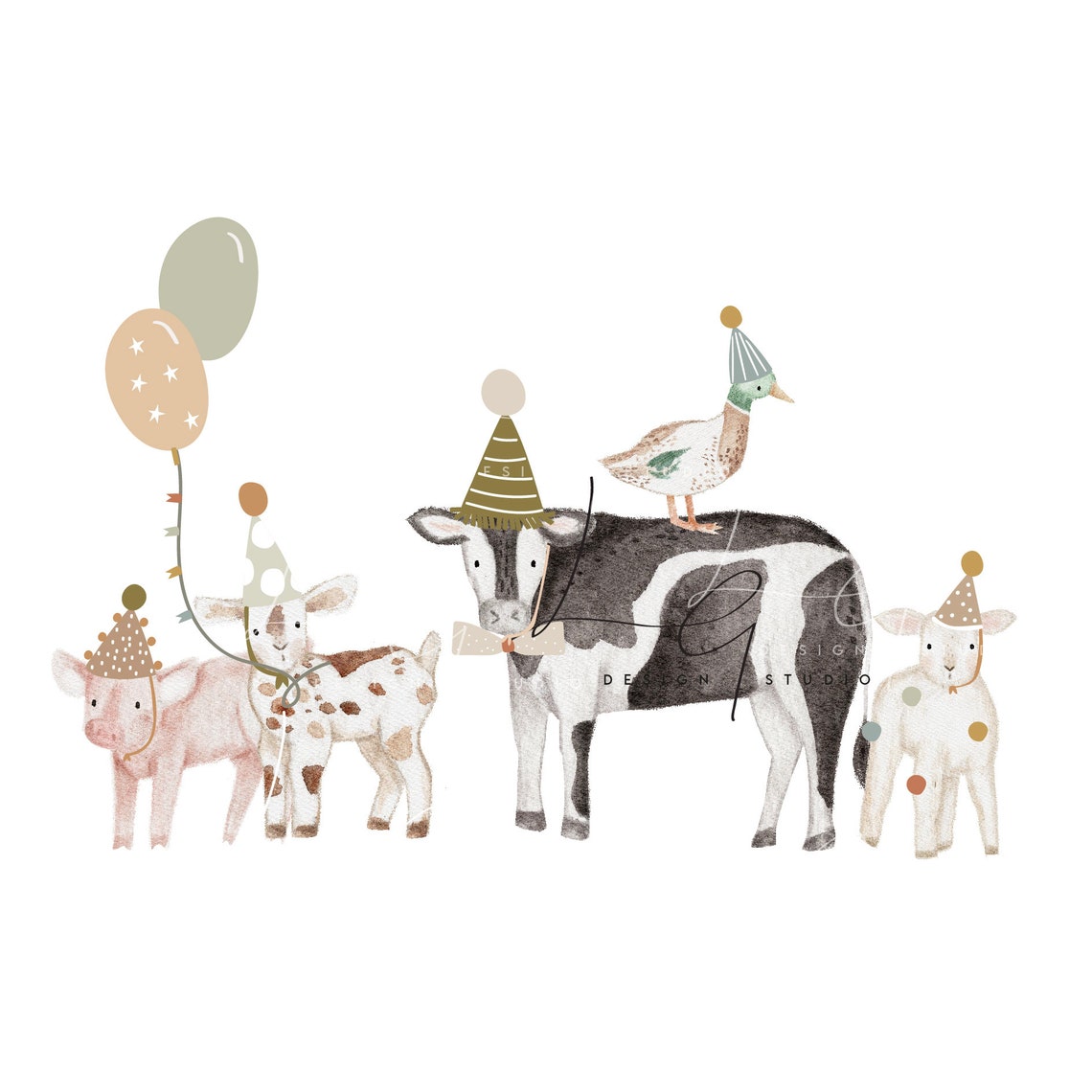 Bramble Farm, Party, Meadow, Cow, Pig,graphics, Artwork, PNG ...