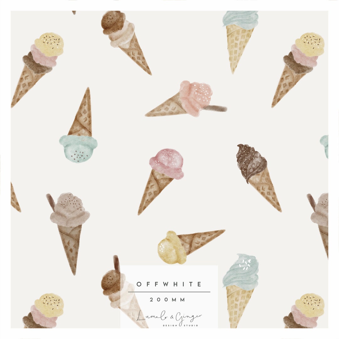 Ice Cream, Sundae, Parlour, Gelato Seamless Fabric Design, Repeat Tile ...