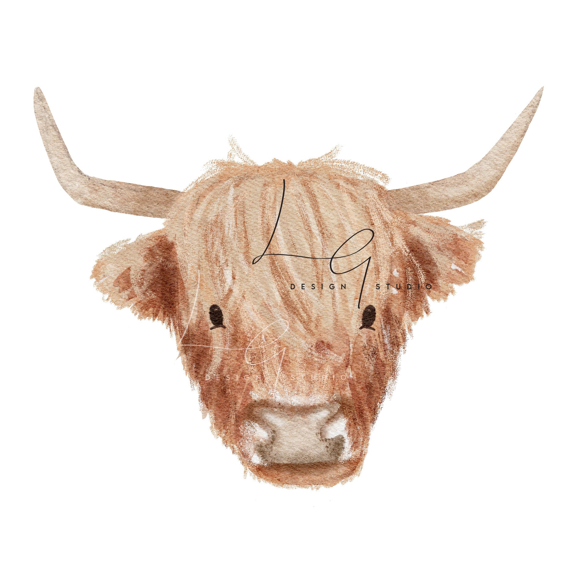 Hewie, Herb, Thistle, Highland Cow, Fabric PNG Sublimation File ...