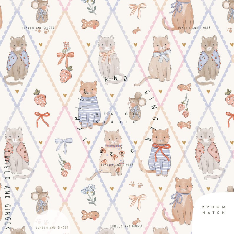 Aloof, Cats, Kitten, Cute, Sketched, Modern, Watercolour, TOKEN, Non ...