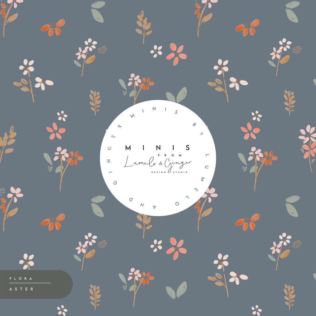 MINI, Flora, Flower, Meadow, Wild Flower Simple Seamless Fabric Design ...