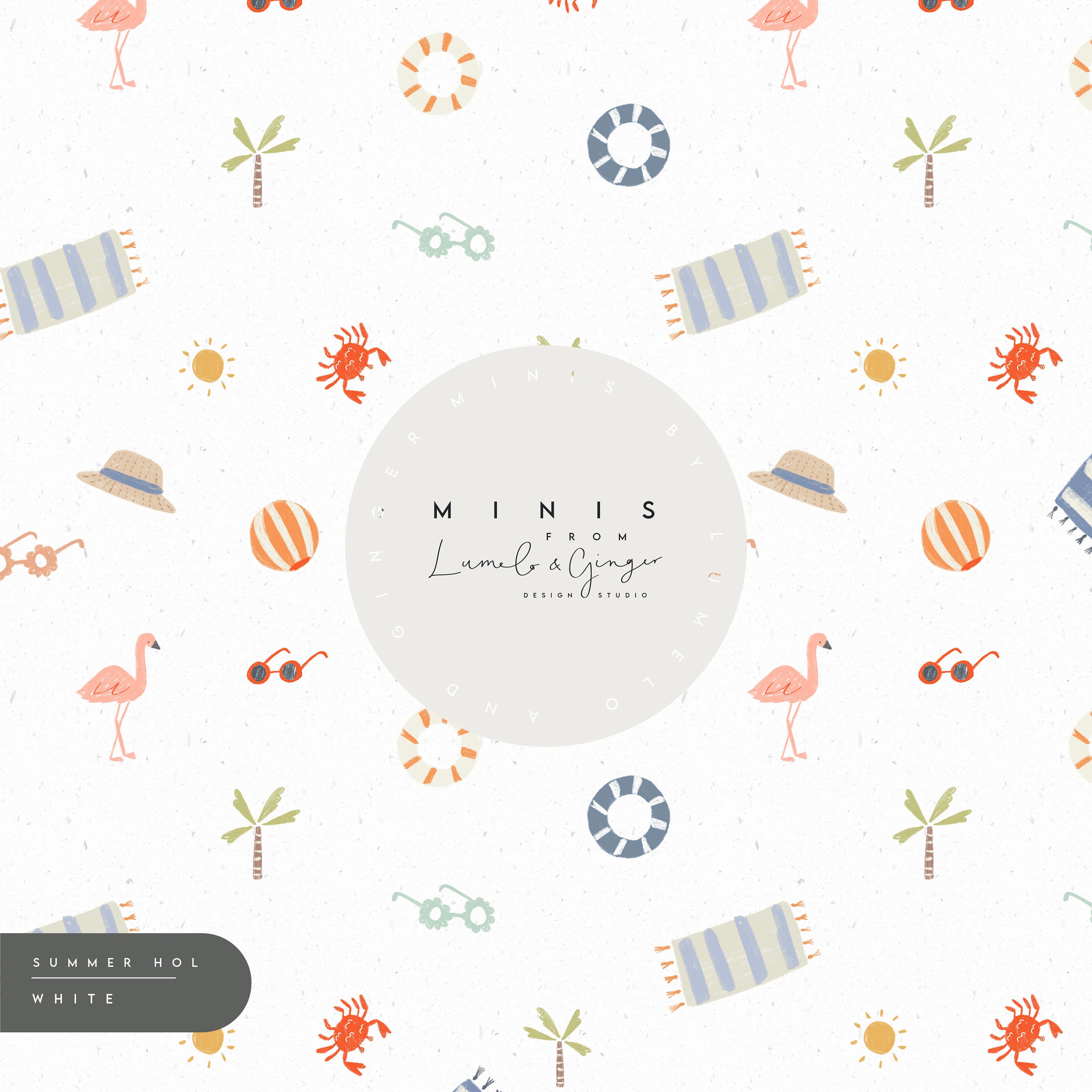 MINI, Summer, Holiday, Essentials, Packing, Travel, Simple Seamless ...