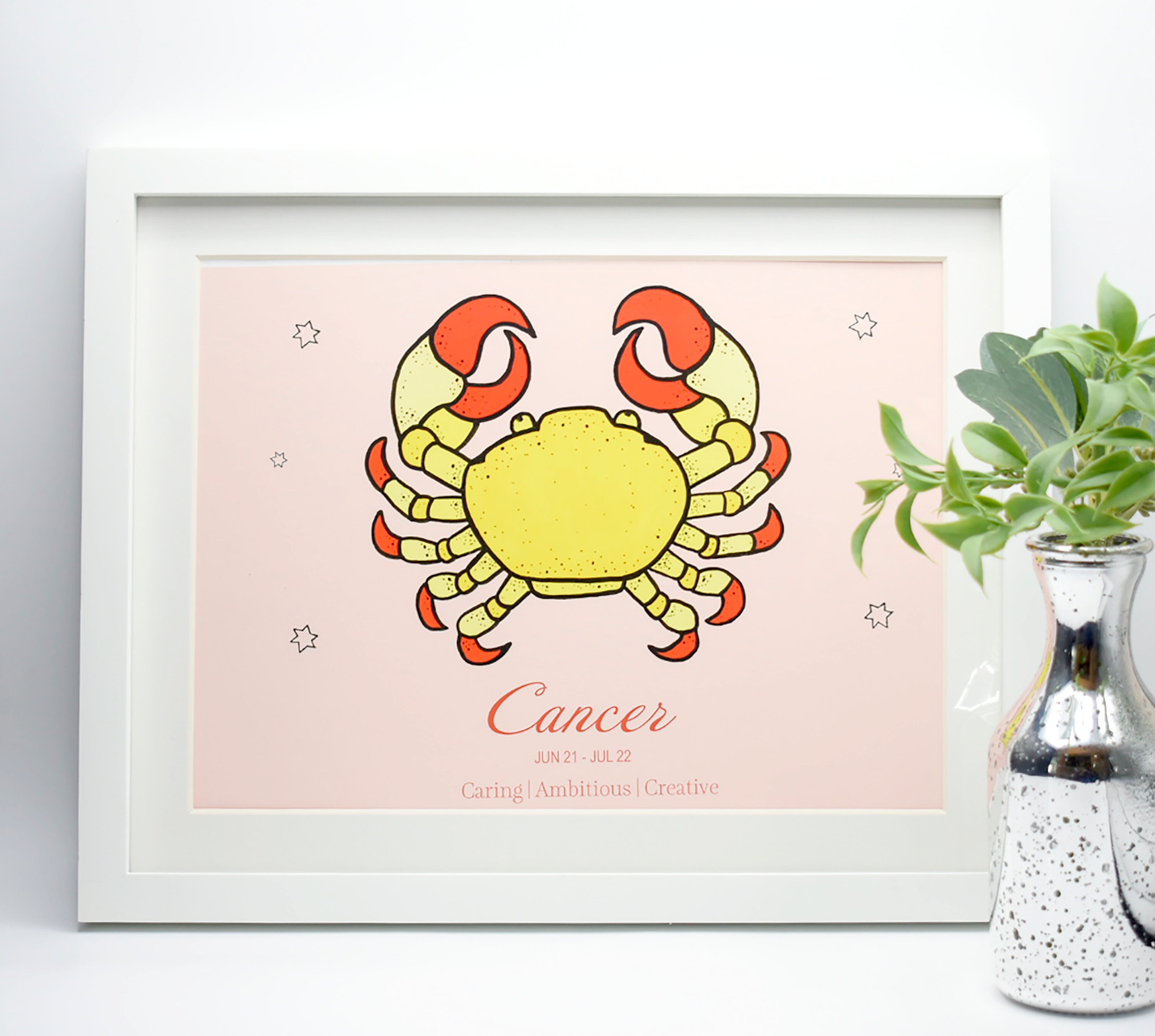 Cancer Art Print Zodiac Sign Print Astrology Art - Etsy