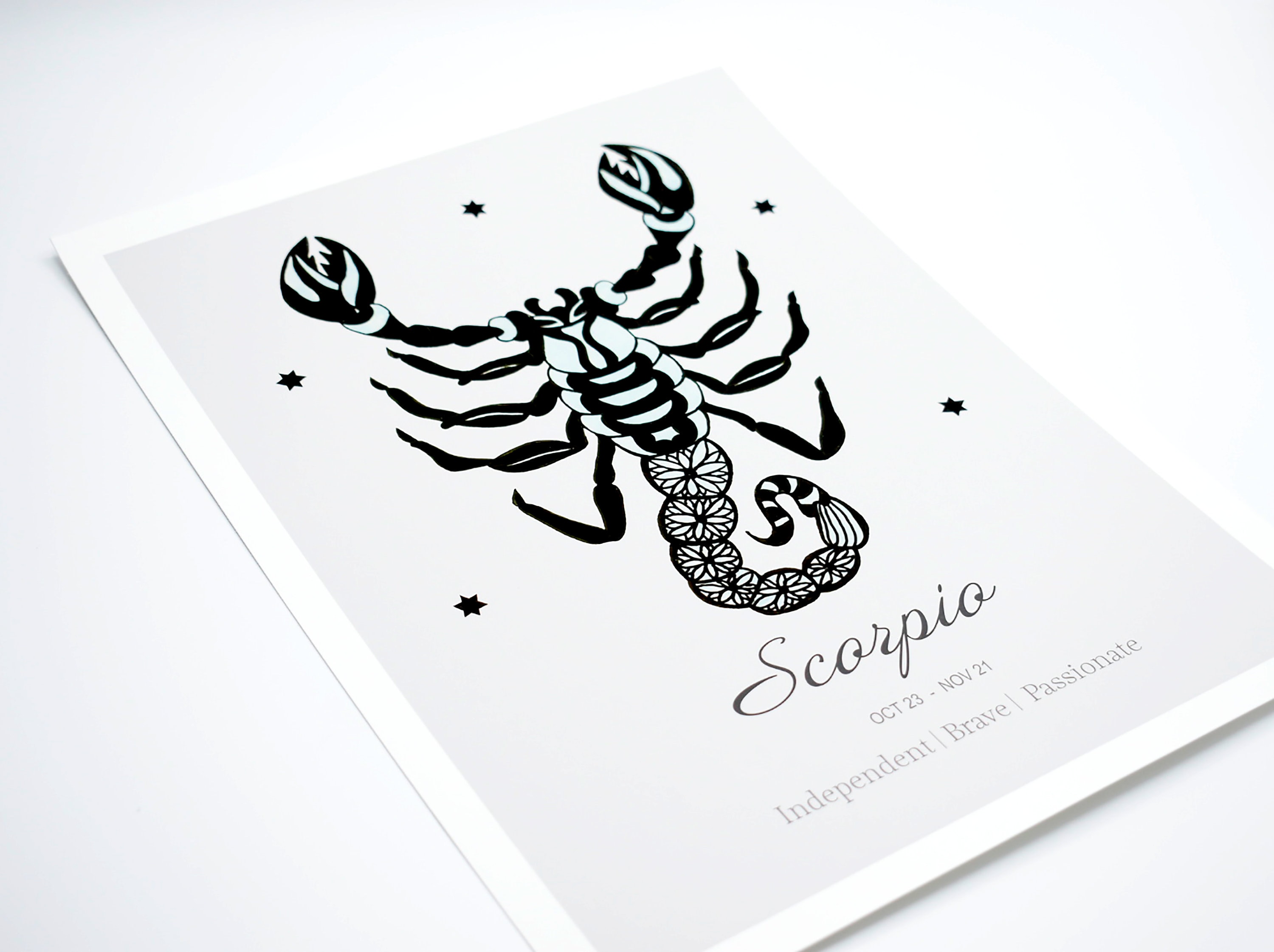Scorpio Art Print Zodiac Sign Print Astrology Art - Etsy