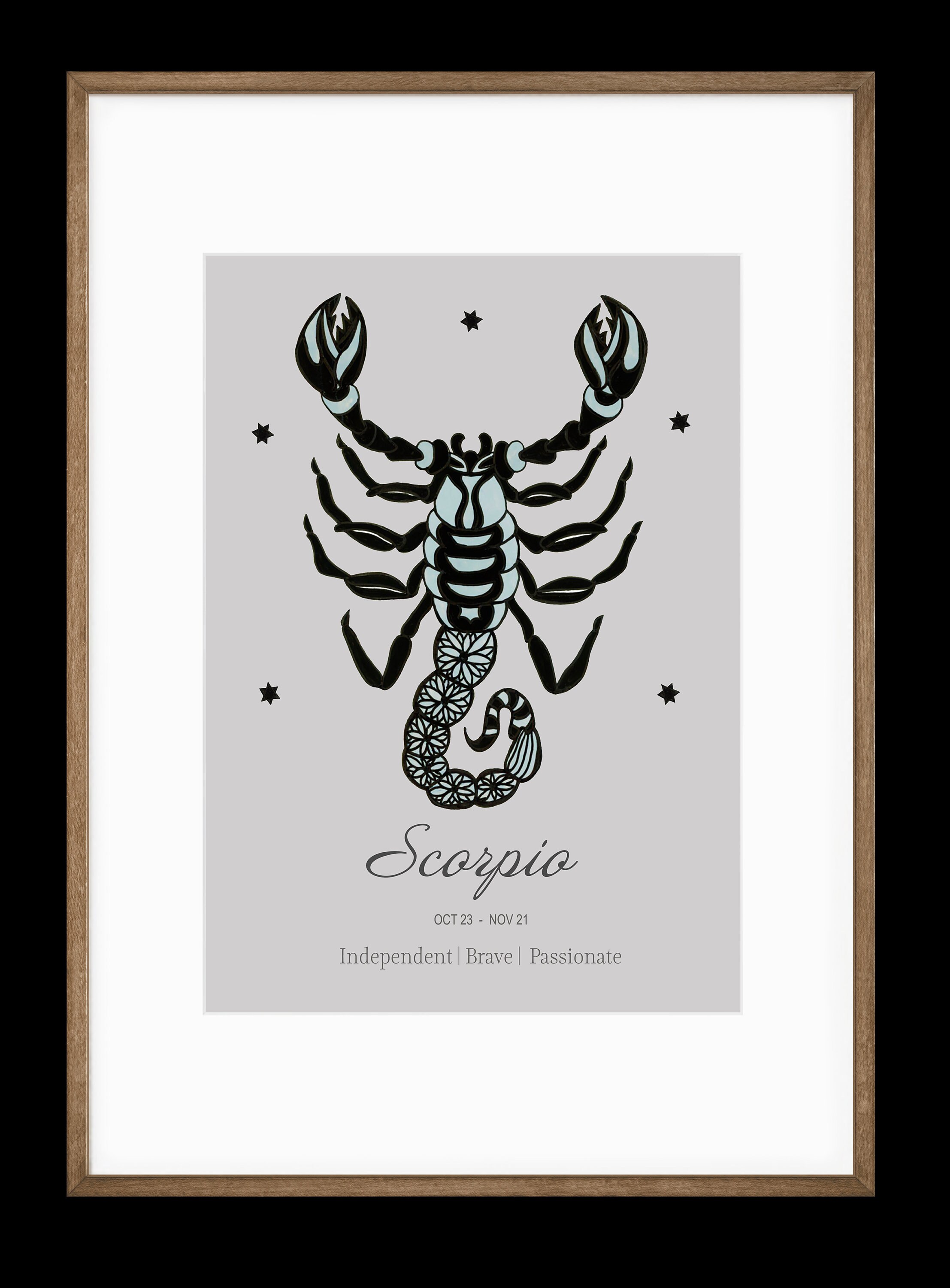Scorpio Art Print Zodiac Sign Print Astrology Art - Etsy