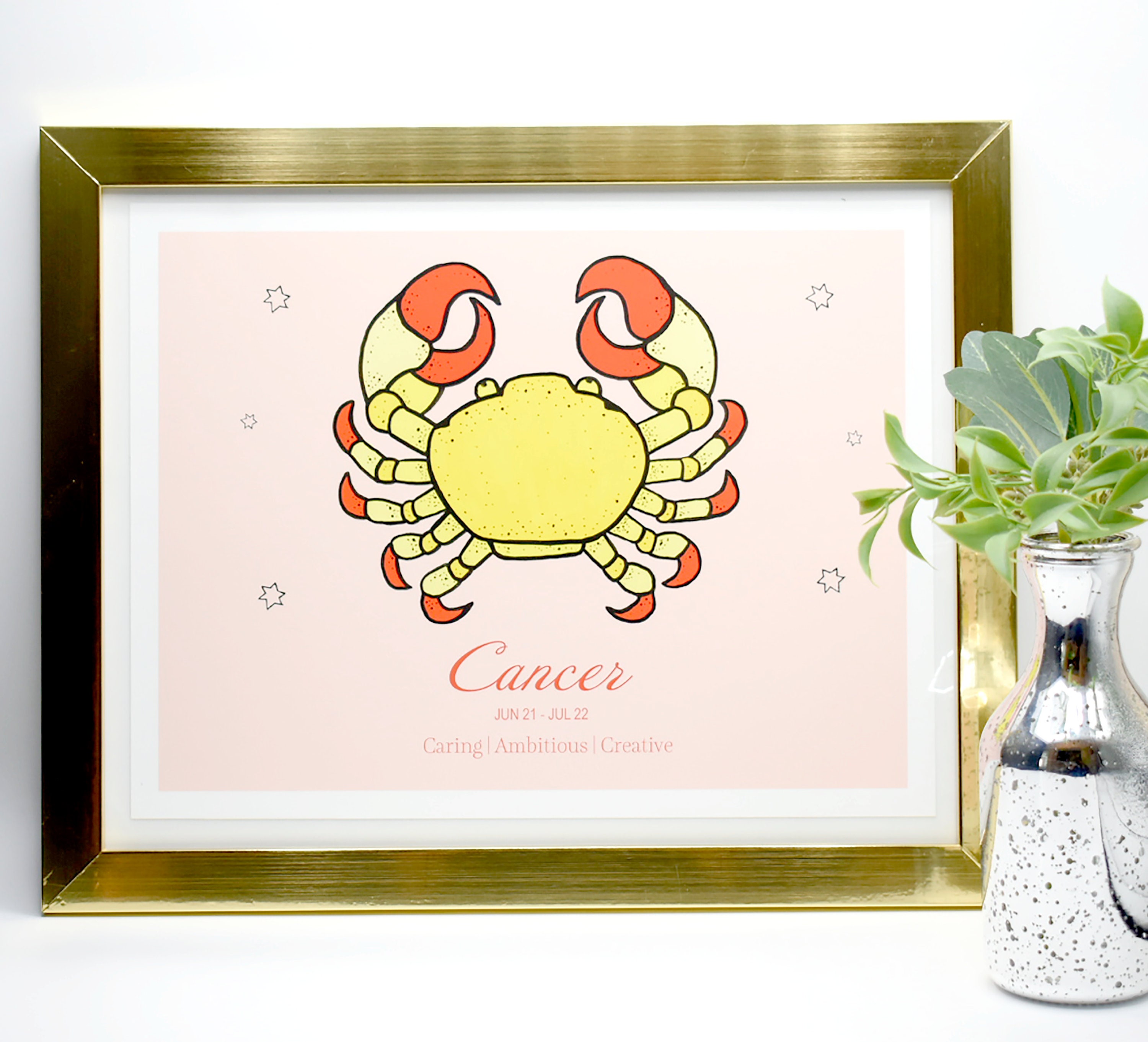 Cancer Art Print | Zodiac Sign Print | Astrology Art - Etsy