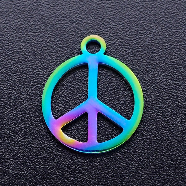 Peace Sign Charm - Etsy
