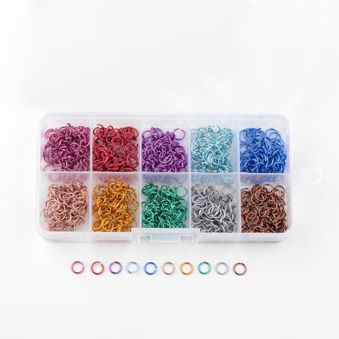 1000 6mmx0.8mm20 Gauge Aluminium Jump Ring Set Multiple Colours - Etsy