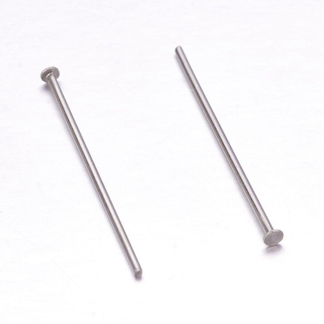 100 X 40mm Stainless Steel Flat Head Pin (unsorted) - Etsy