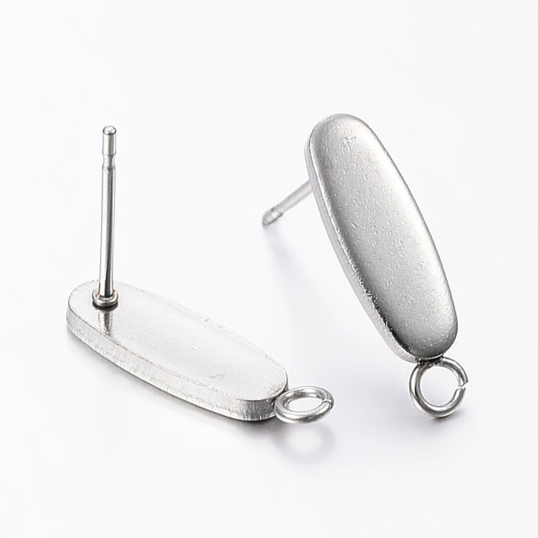 5 Pairs (10 Posts) of 16mm Long Hypoallergenic Stainless Steel Earring ...