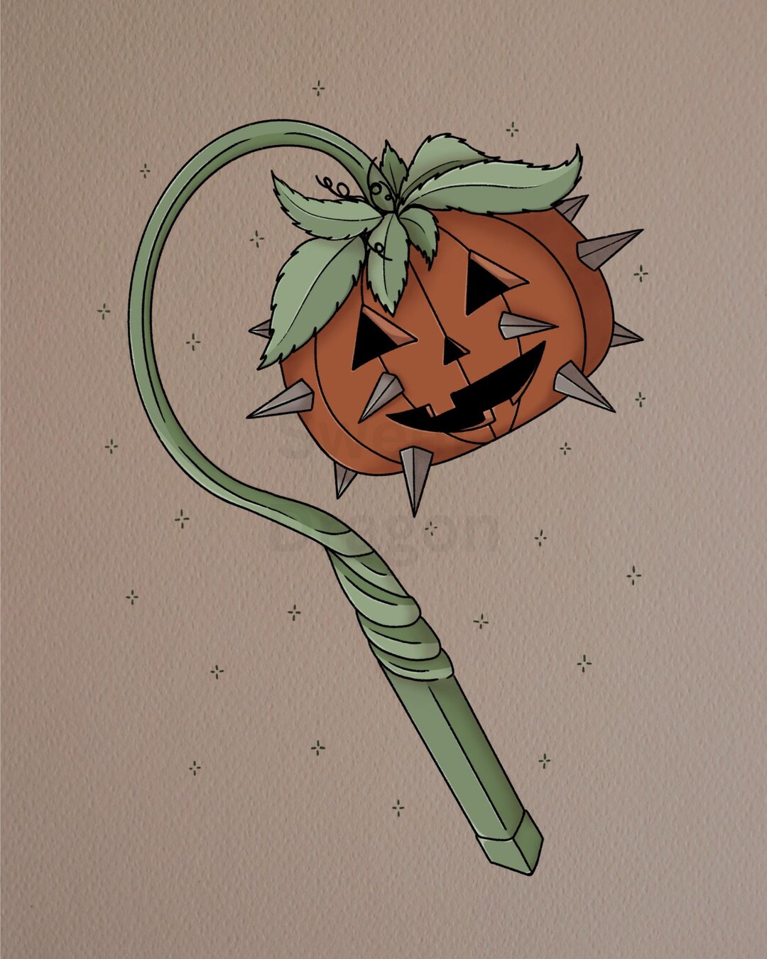 Jack O'lantern Pumpkin Flail - Etsy