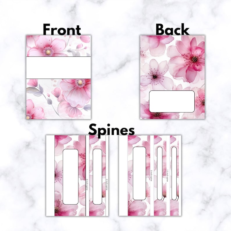 12 Editable Binder Covers and Spines, Printable Monthly Journal Pages ...