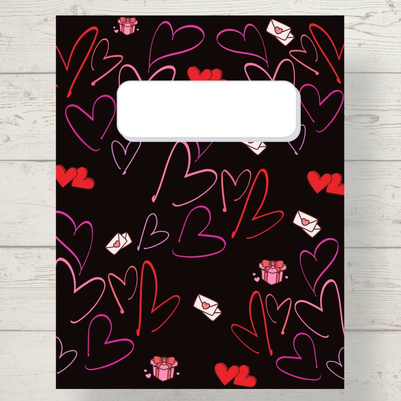 Valentine Budget Binder Cover Printable, Pink Heart Binder Covers and ...