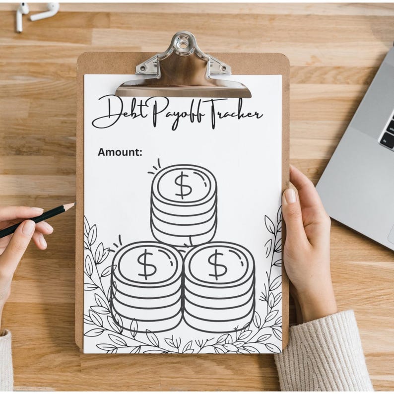 Debt Payoff Tracker Printable Bundle, Color in Debt Tracker, Debt ...