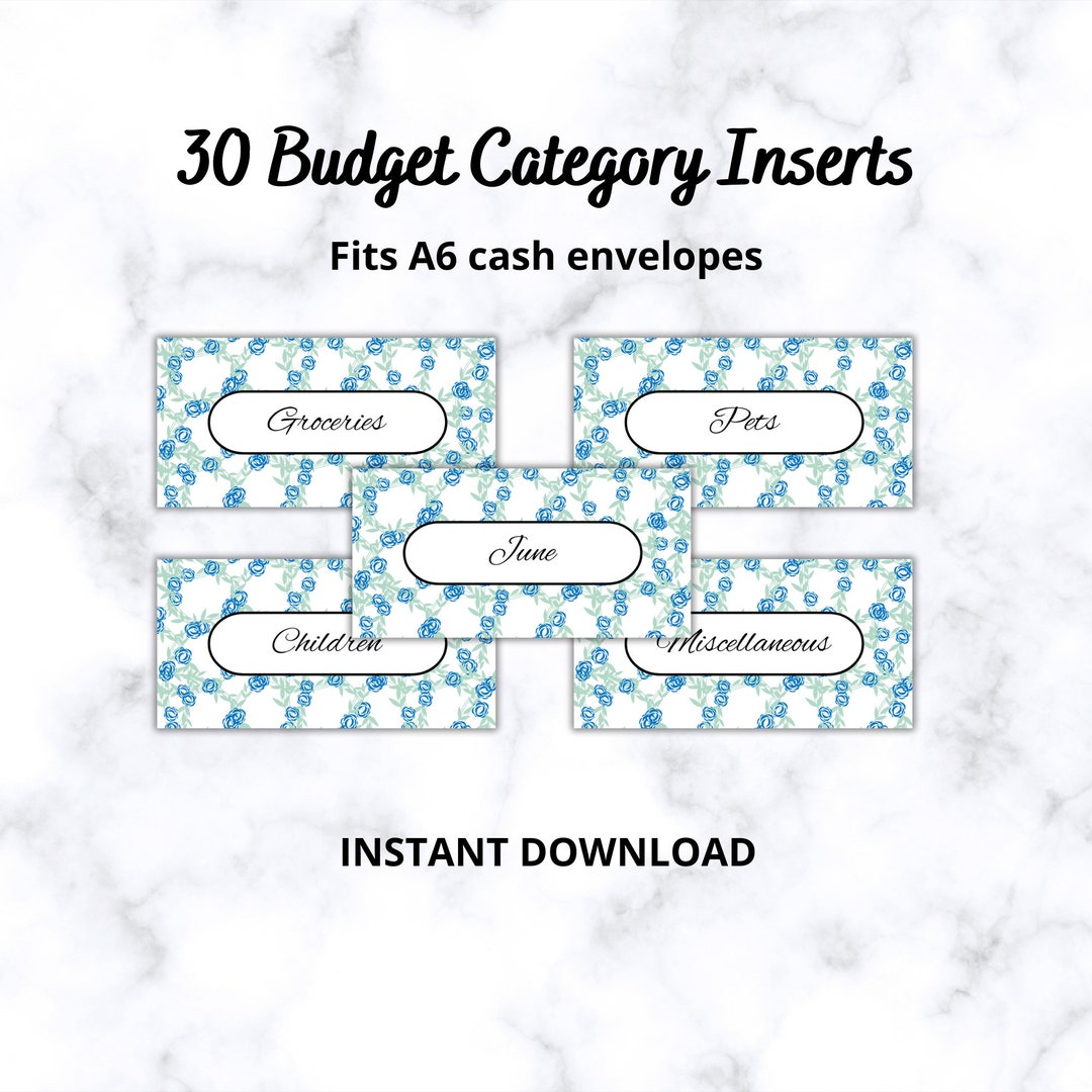 Budget Binder Category Inserts Printable, DIY Budget Binder, Sinking ...