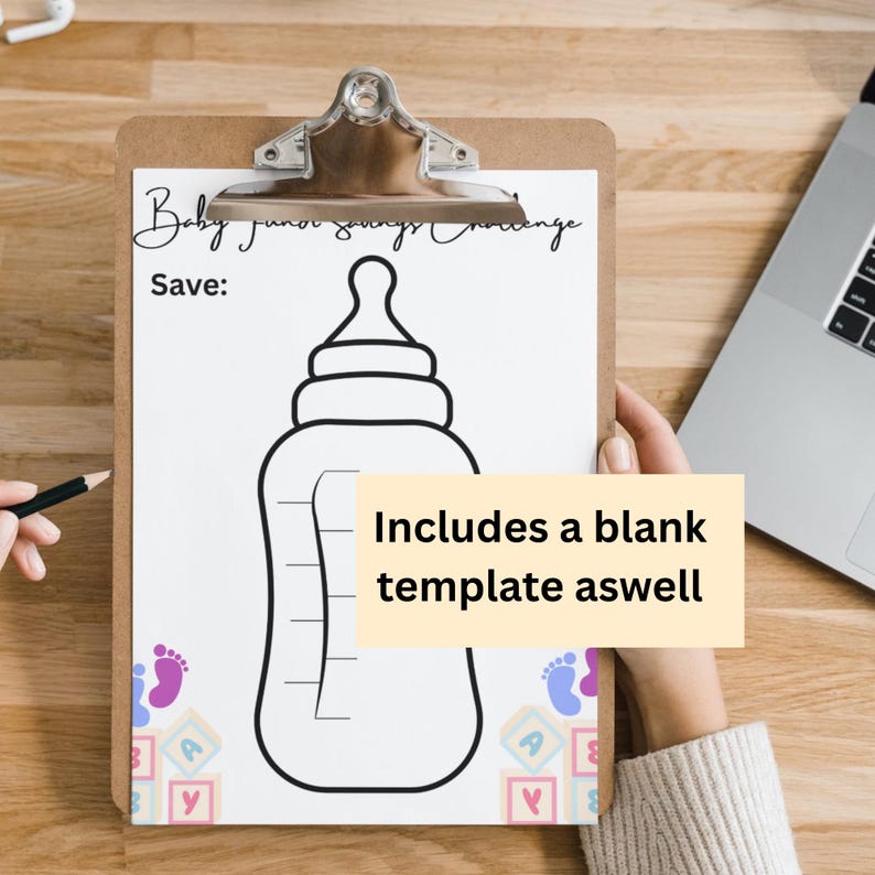 Baby Savings Challenge Printable, Savings Goal Tracker Template ...