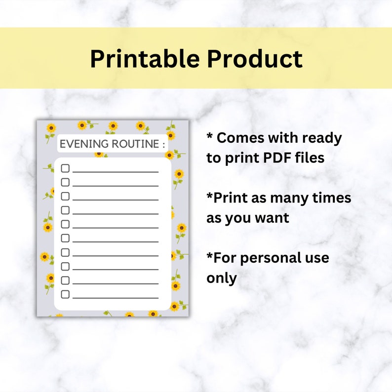 Morning Routine Checklist, Evening Routine Planner, Nighttime to Do ...