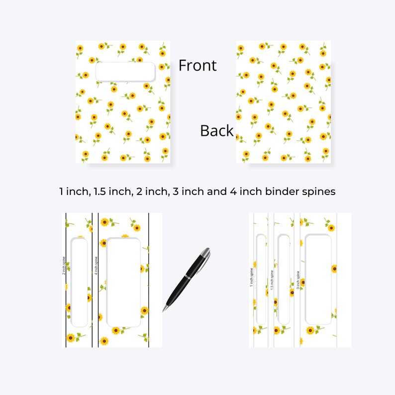 Editable Binder Cover With Spines, Printable, PDF Planner Cover ...