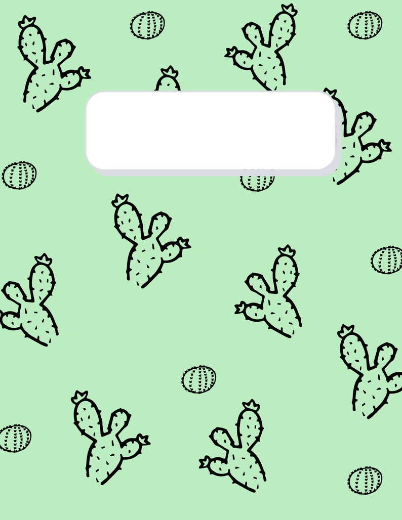 Editable Cactus Theme Binder Covers, Divider Inserts, Matching Spine ...