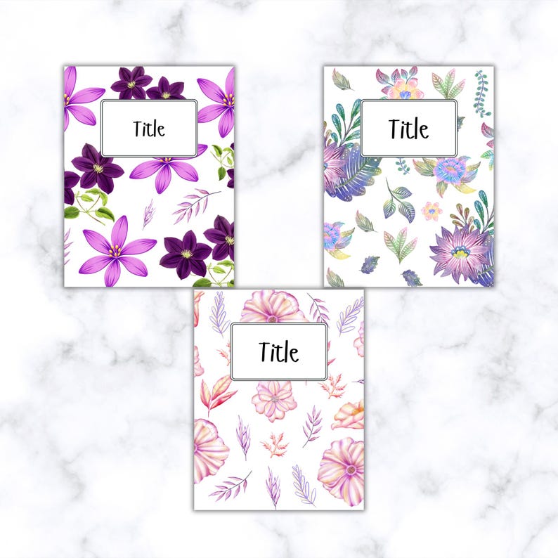 6 Editable Binder Covers Spines Printable PDF, Editable Canva Template ...