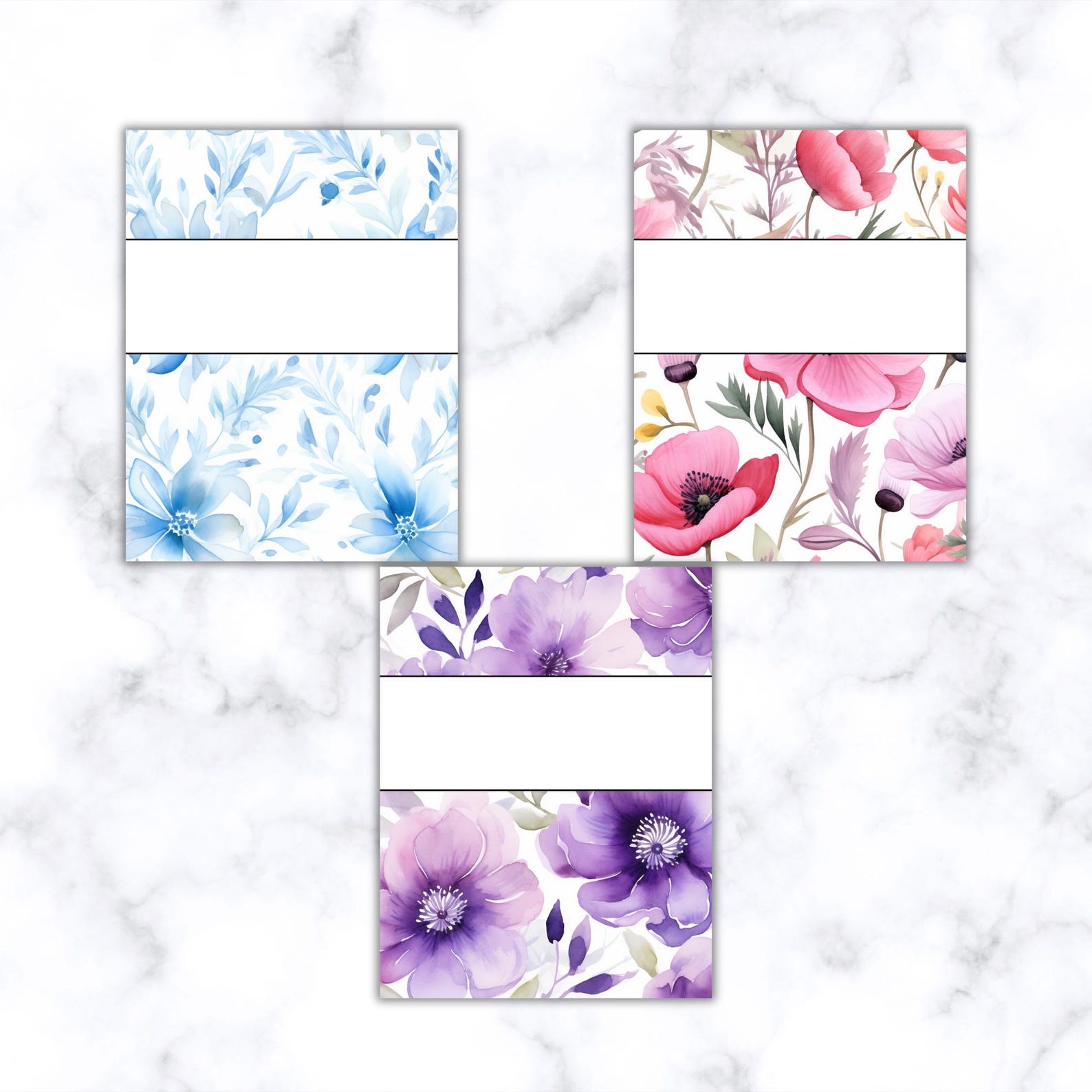 Watercolor Floral Budget Binder Covers Printable, 12 Monthly Editable ...