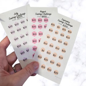 A6 Monthly Savings Challenge Bundle, Printable Savings Goal Tracker ...