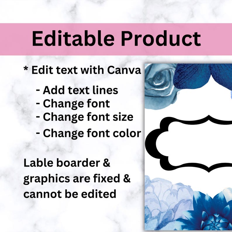 6 Editable Binder Covers and Matching Spines, Canva Template, DIY ...