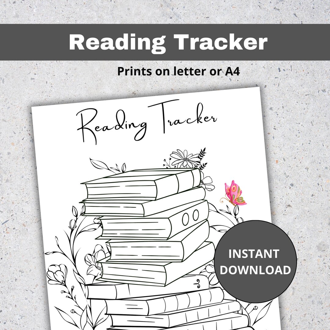 Reading Tracker PDF, Printable Journal Page, Reading Challenge Log ...