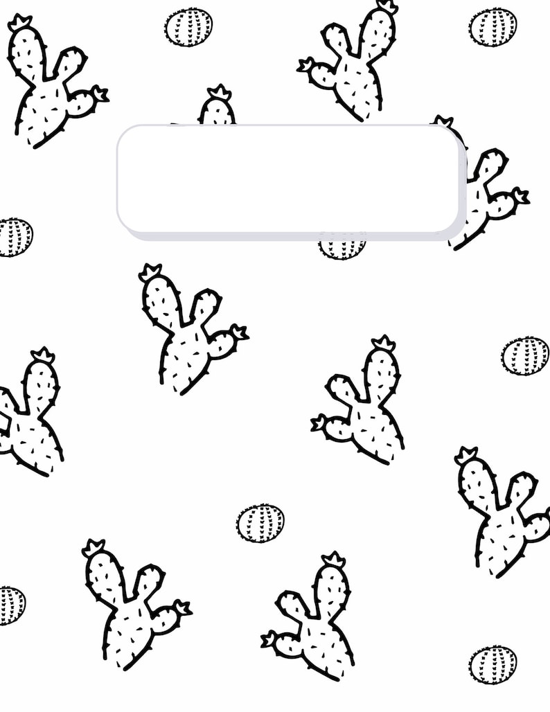 Editable Cactus Theme Binder Covers Divider Inserts Matching - Etsy