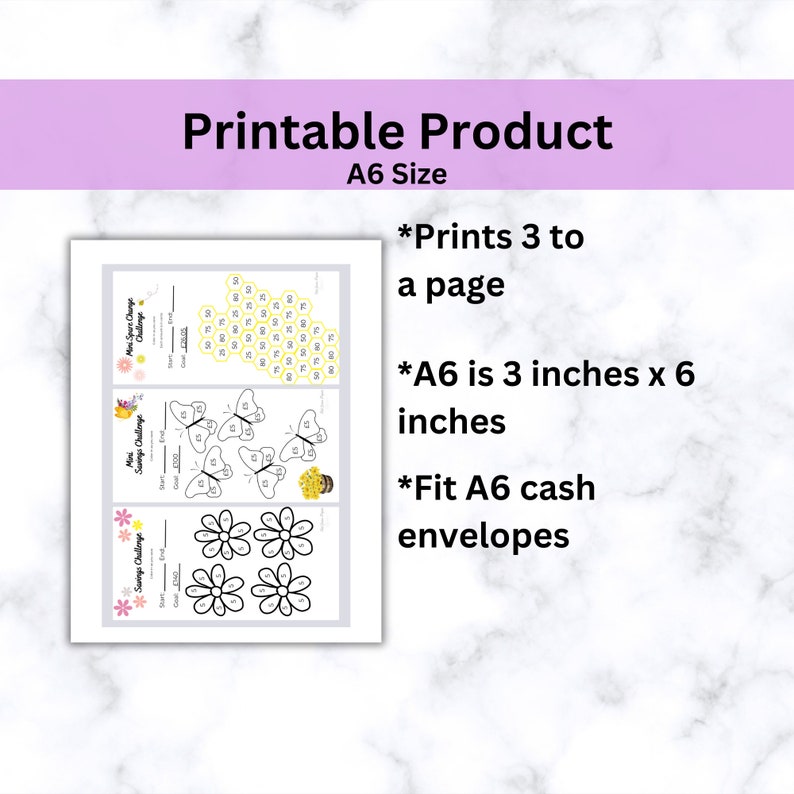 A6 British Pound Savings Challenge Printable Bundle, Savings Goal ...