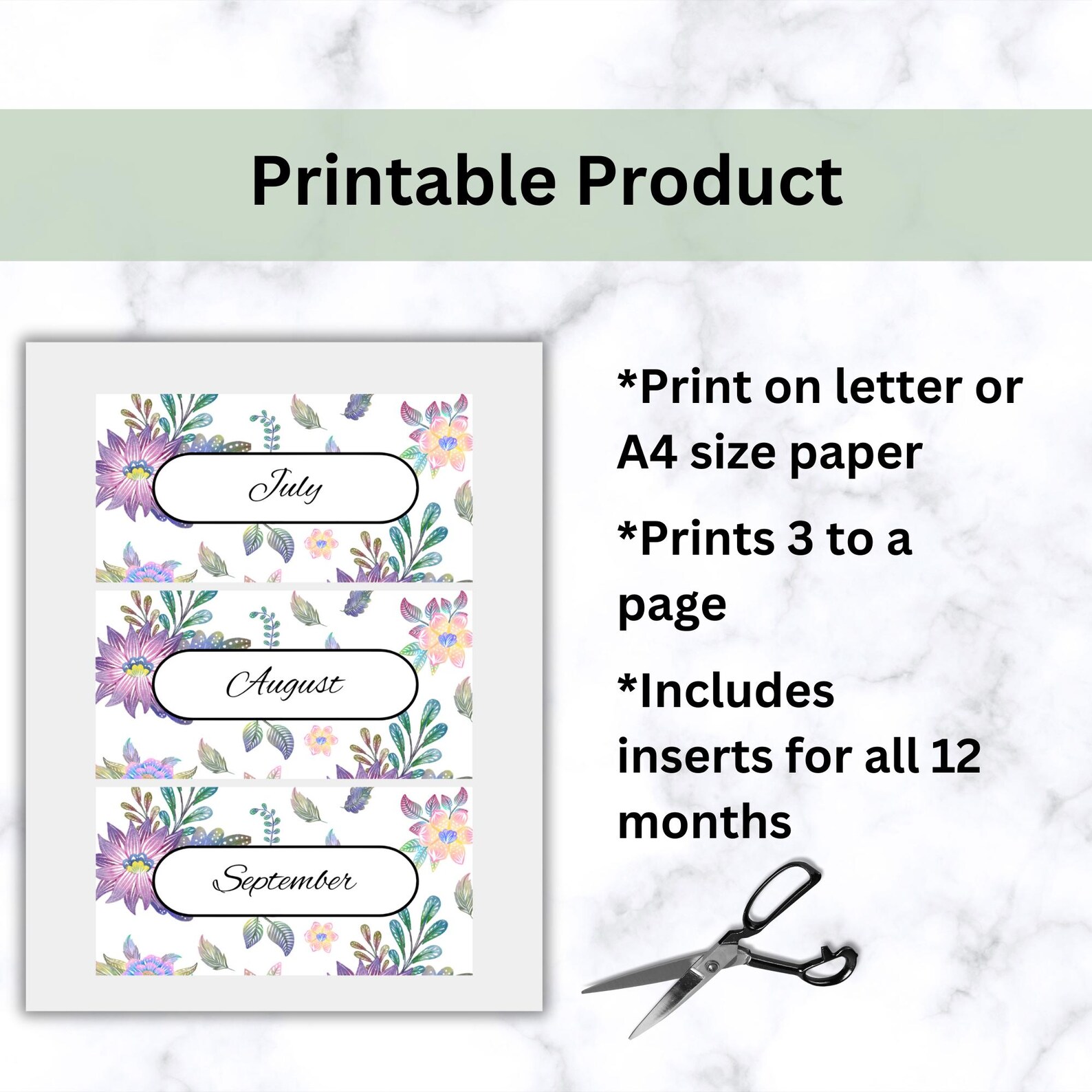 42 Budget Binder Category Insert Labels for Cash Envelope Stuffing, A6 ...