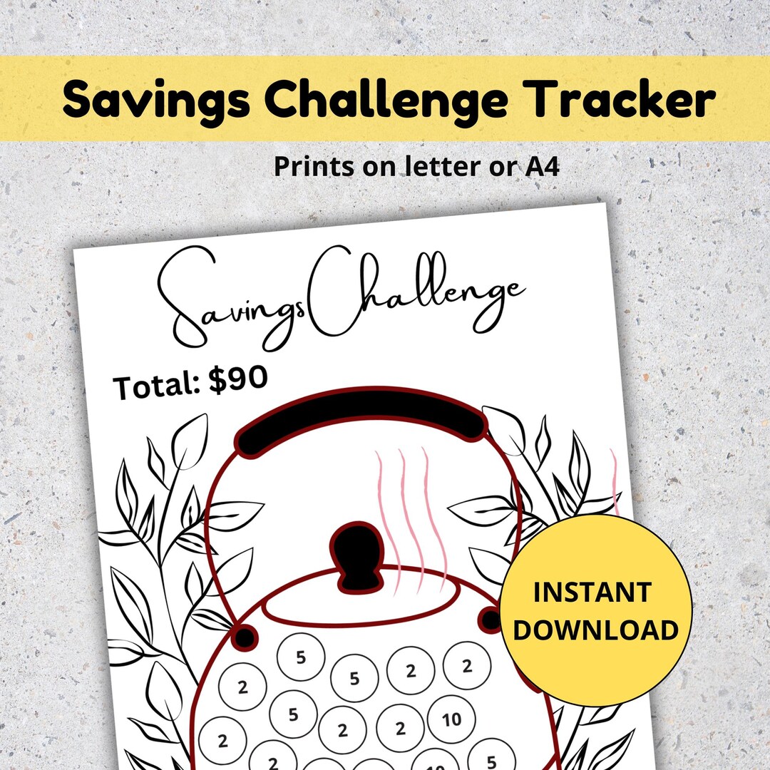 Tea Pot Savings Challenge Printable PDF, Savings Goal Tracker Template ...